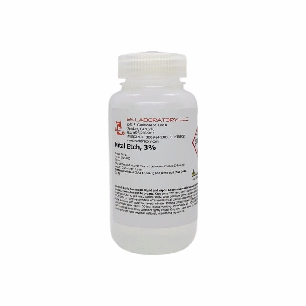 Nital Etch, 2%, 250 mL | Etchant Store