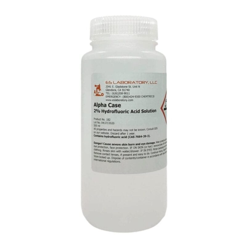 Alpha Case, 2% HF, 500 mL | Etchant Store